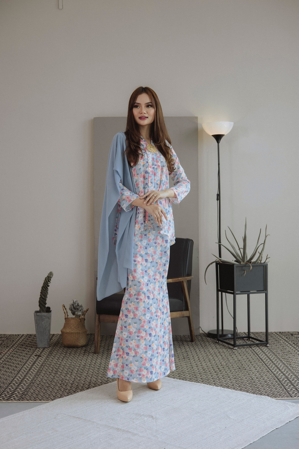 QLS Aubree Kebaya Ironless - Iris Blue