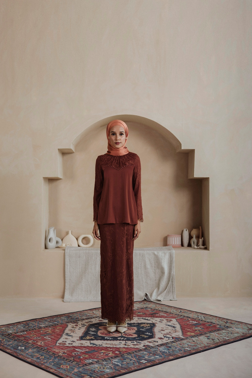 Elea Modern Kurong - Rusty Brick