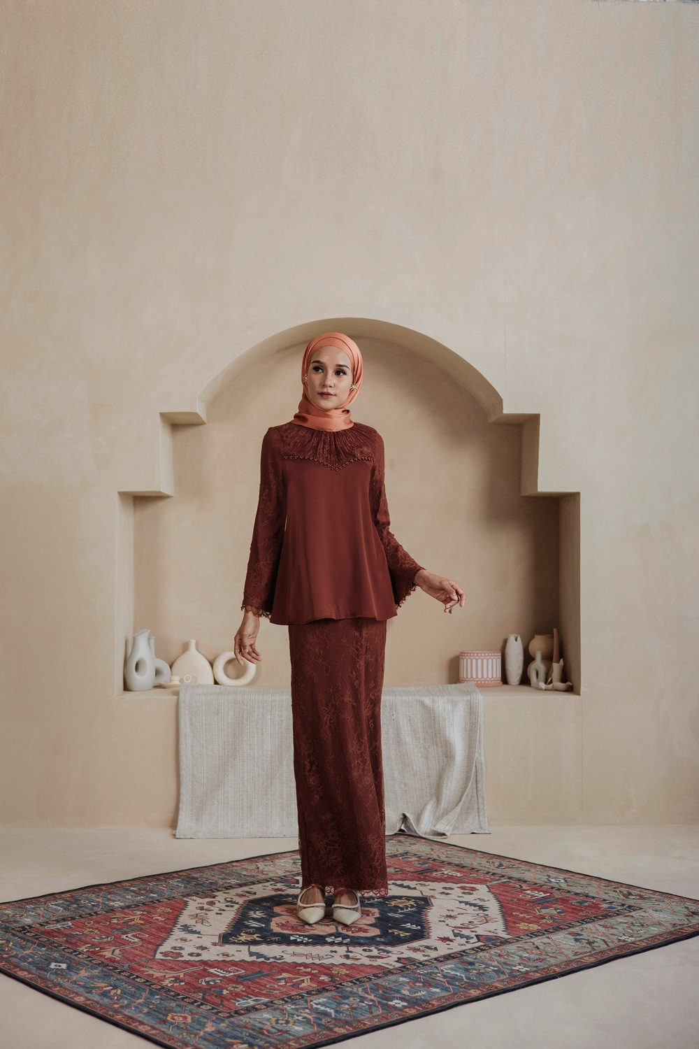 Elea Modern Kurong - Rusty Brick