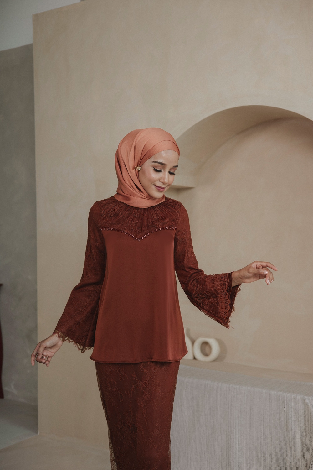 Elea Modern Kurong - Rusty Brick