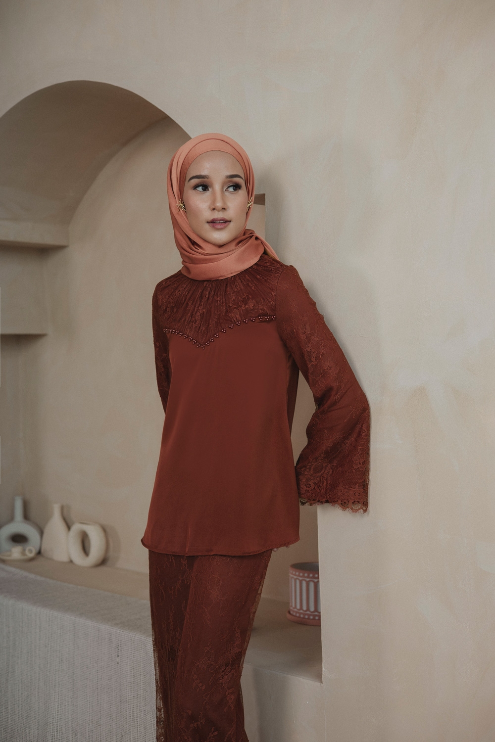 Elea Modern Kurong - Rusty Brick