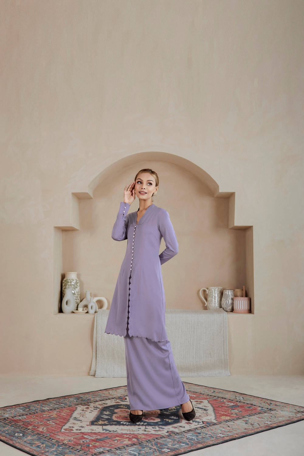 Chempaka Kebaya Sulam - Lilac